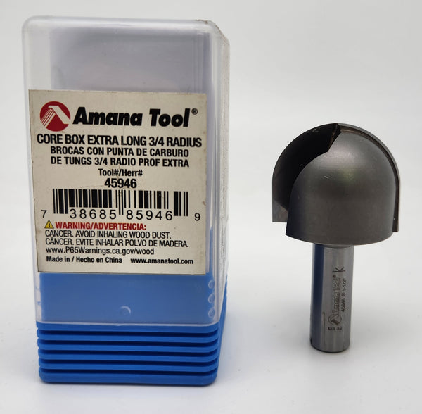 Amana - 45946 Carbide Tipped Core Box Router Bit - CNCShop US