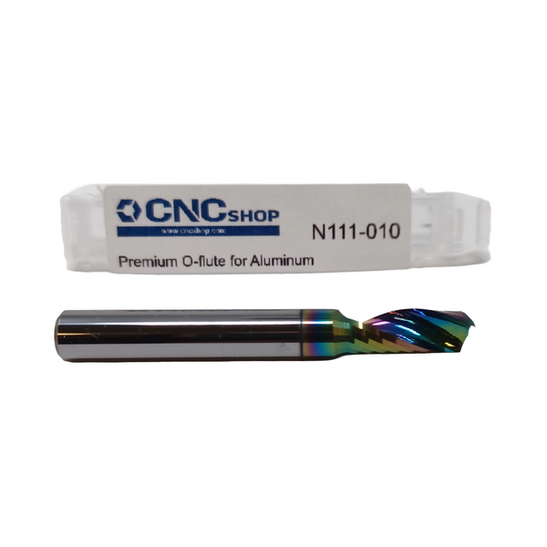CNC Shop - N111-010 CNCShop Premium coated O-flute 1/4"dia, 5/8"cl, 1 ...